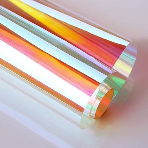Transparent Iridescent PET Sheet Window Film Rainbow For DIY Shopping ...