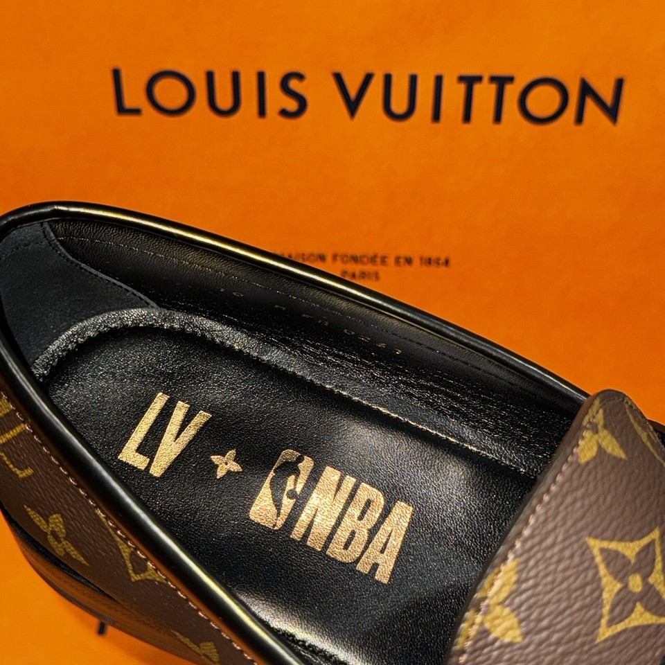 Rare NIB LOUIS VUITTON x NBA Monogram Men’s Loafers Shoes Size LV/UK 10 ...