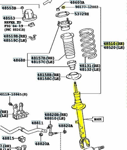 TOYOTA GENUINE 4851080678 ABSORBER ASSY, SHOCK, FRONT RH 48510-80678 | eBay