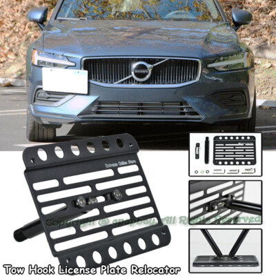Fit 19-Up Volvo V60 Front Tow Hook Mount License Plate Relocator ...