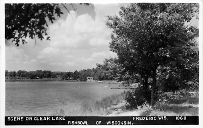 c1950s Scene on Clear Lake, Frederic, Wisconsin Real Photo Postcard | eBay