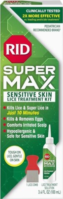 exp 09/26 - RID SUPER MAX Sensitive Skin Treatment Lice&Eggs Removal ...