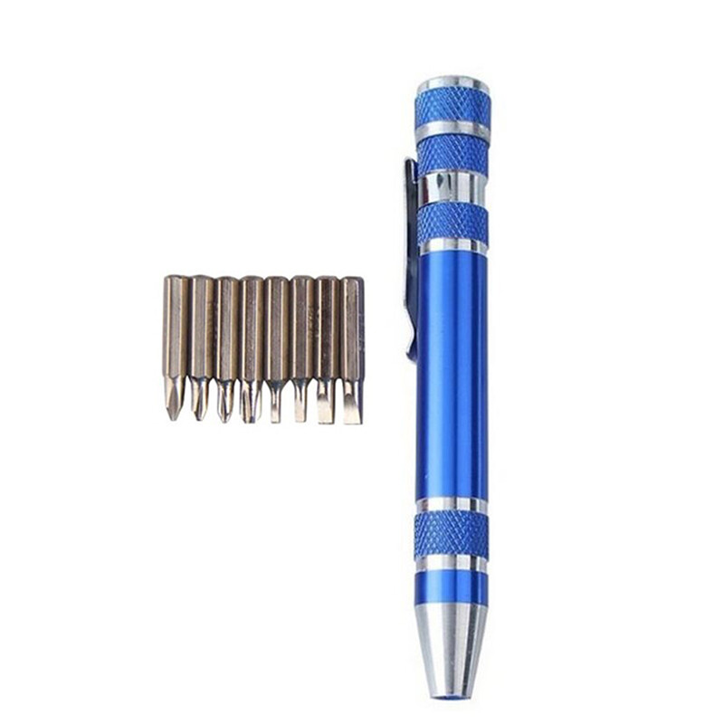 Multifunction 8 In 1 Pocket Precision Mini Screwdriver Pen Repair Hand ...