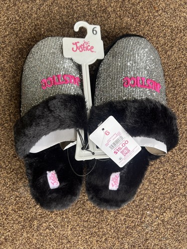 Girls CUTE Cozy Justice House Slippers (Size 6) BRAND NEW W TAGS ...