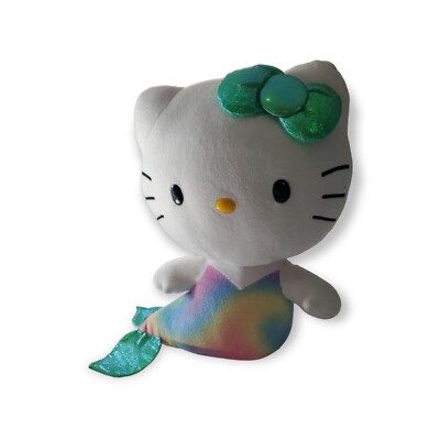 TY Sanrio Beanie Babies Hello Kitty Rainbow Mermaid 12" Plush Stuffed ...