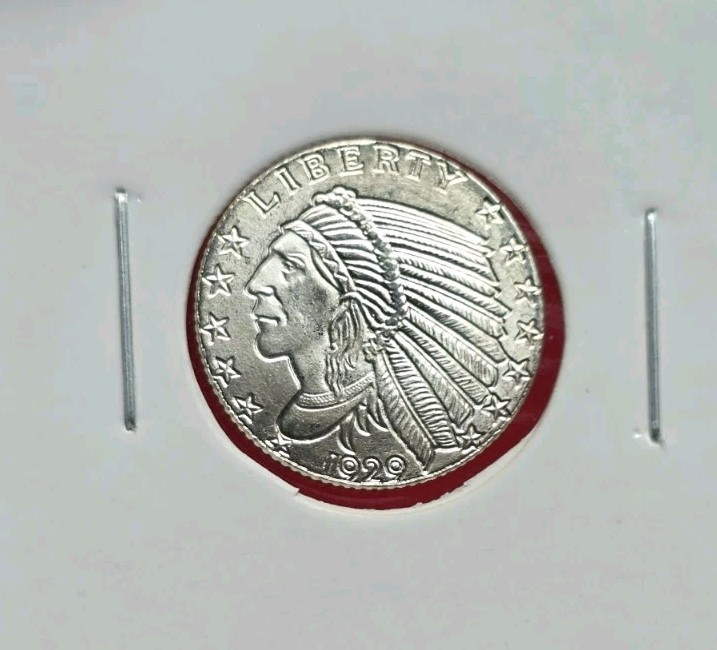1929 Indian Head Liberty - 1/10 troy oz .999 Fine Pure SILVER Mini Coin ...
