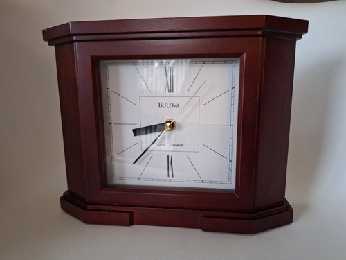 BULOVA Mantel Clock Battery Radio-Controlled Very Nice Condition ...