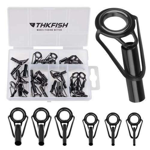 THKFISH Rod Tip Repair Kit Rod Repair Kit Fishing Rod Tips Stainless ...