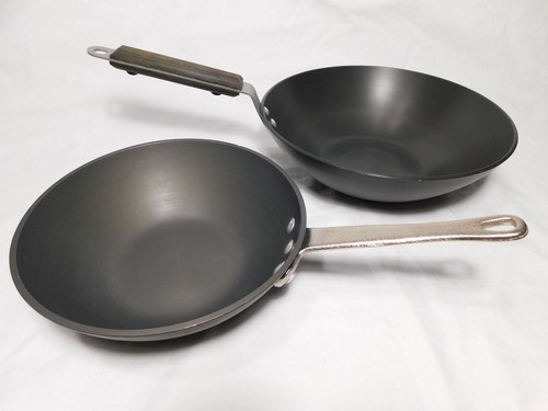Set of 2 Vintage Calphalon Commercial Wok 8" & 10", 165 175, Anodized ...