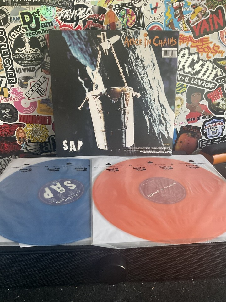 ALICE IN CHAINS Jar Of Flies/Sap 2LP VG++ ORANGE/BLUE VINYL W/HYPE ...
