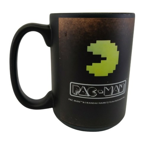 Caterpillar CAT PAC-MAN Coffee Mug Black and Yellow w Logos | eBay