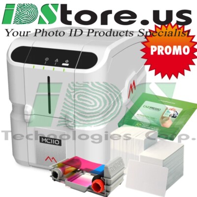 Matica MC110 Dual Sided ID Card Printer Bundle | eBay