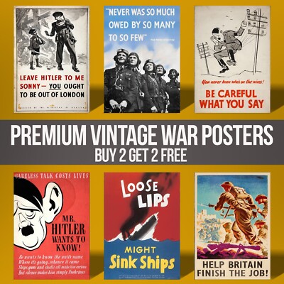 Vintage War Propaganda Posters WW2 Poster Print Pictures | eBay UK