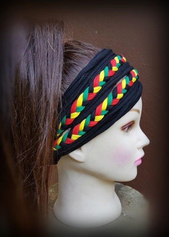 Rasta Headband Jamaica Headband Reggae Festival Rastafarian Hat Rasta ...