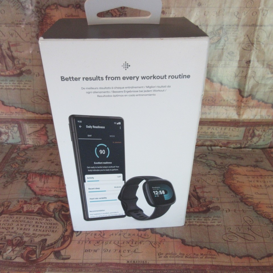 ~NEW SEALED~Fitbit Versa 4 Fitness Smartwatch, GPS, Black/Graphite ...