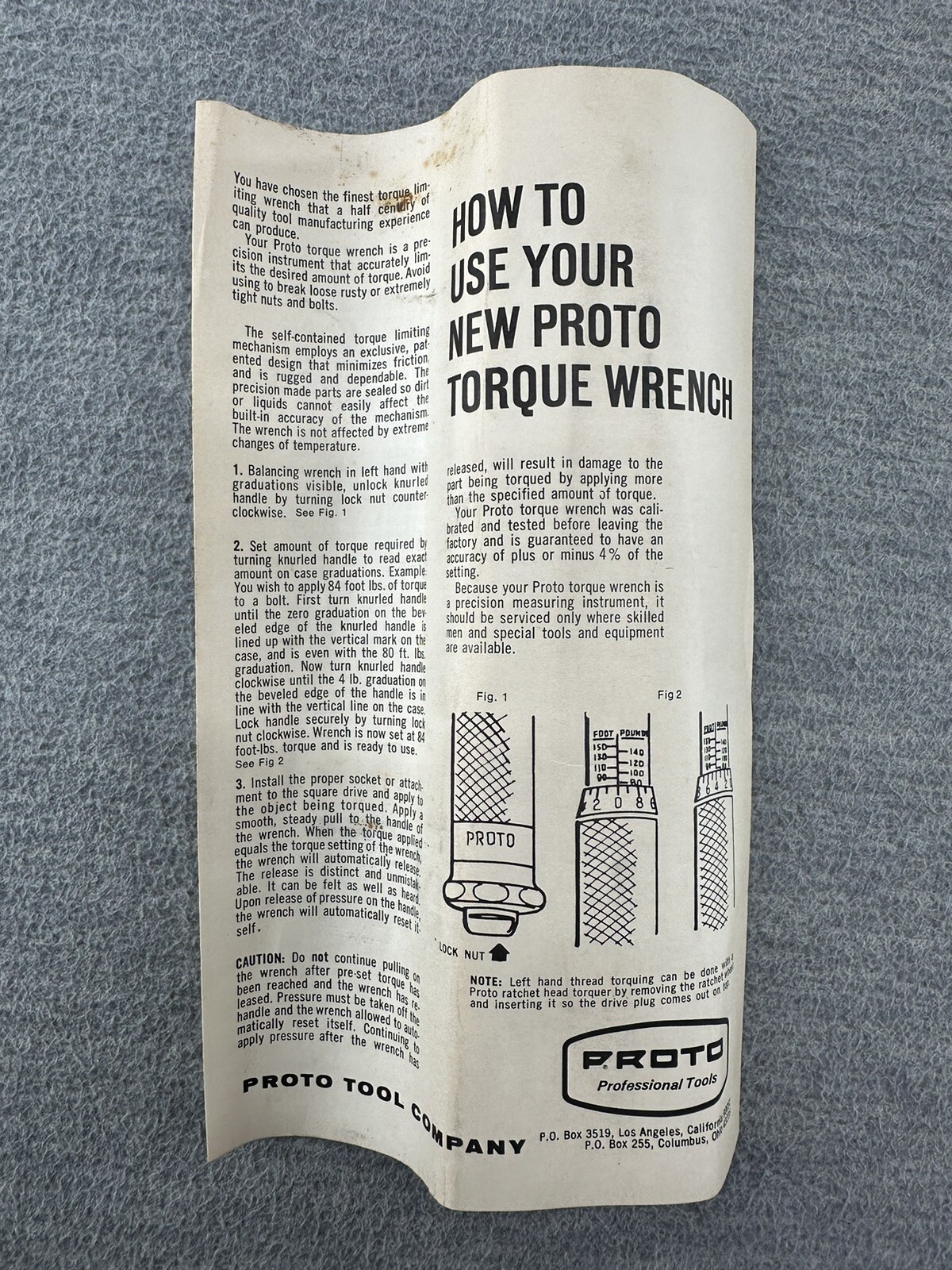 PROTO 6064 - VINTAGE 3/8" Drive Ratcheting Head Micrometer Torque ...