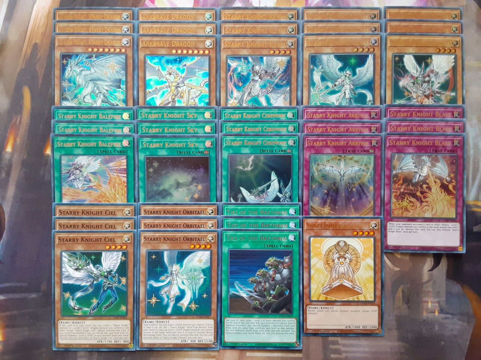 Yugioh Tournament Ready To Play Starry Knight Deck 40 Cards Fairy Night ...