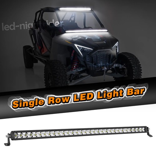 Slim FOR Polaris RZR Turbo 30" Single Row Rear LED Light Bar Combo ...