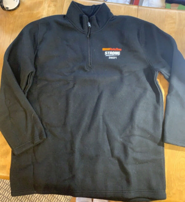 NEW AutoZone Strong 2021 Logo Men's XL 1/4 Zip Black Fleece Henley ...