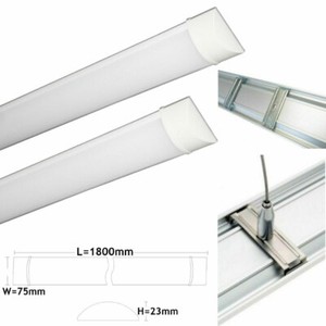 6ft LED Wide Tube Light Ceiling Wall Strip Lights Fitting 55W Daylight ...