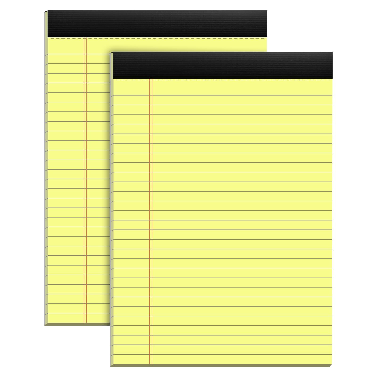 2 Pack Legal Pads Yellow Note Pads 8.5x11 Inch Writing Pads Ruled ...