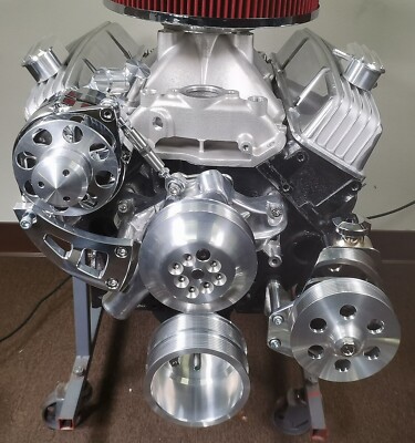 Small Block Chevy SBC 283-400 Serpentine Pulley Conversion Kit PS LWP ...