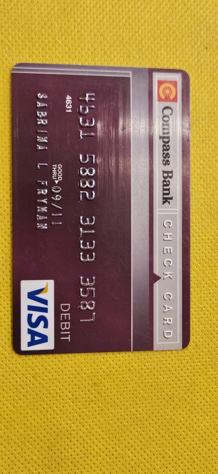 Compass Bank Visa Credit Card ~ Exp 2011 ~ our item #CCB93 | eBay