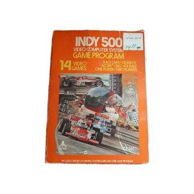 Indy 500 Atari 2600, Complete Game in Big Box Includes 2 Driving ...