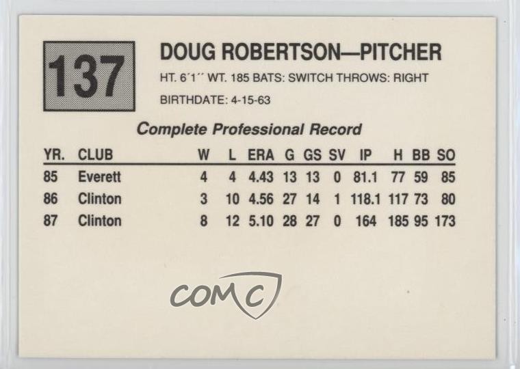 1988 Cal League Doug Robertson #137 | eBay