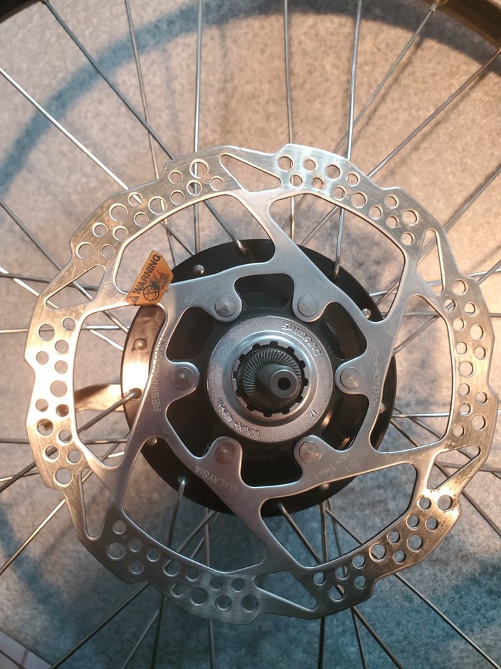 Shimano Alfine 11 speed hub with brake disk, 16.5 inch wheel, and joint ...