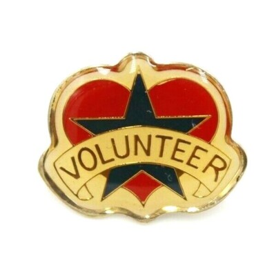 Volunteer Hat Lapel Pin Heart Star Thank You Appreciation Gift | eBay