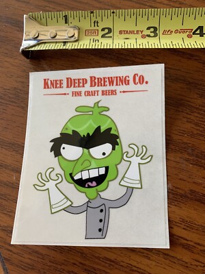 KNEE DEEP BREWING CO Simtra Hoptologist STICKER Logo decal craft Beer 3 ...