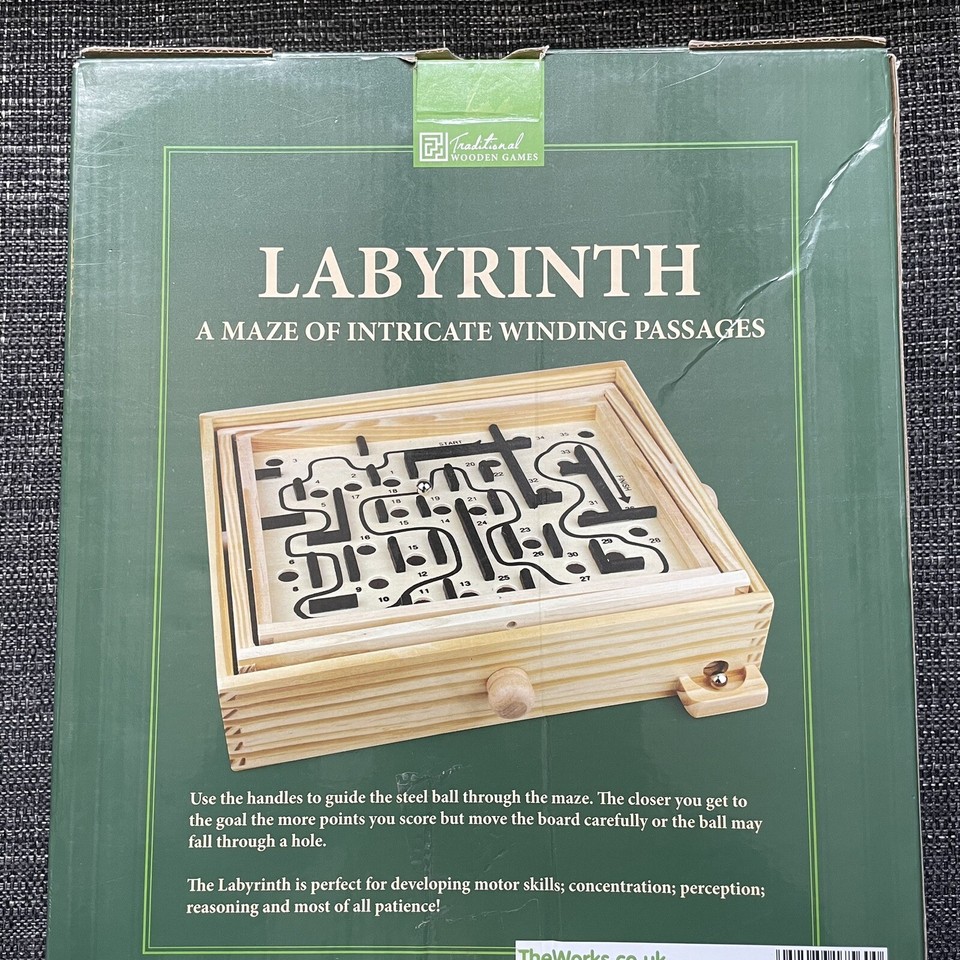 Traditional Wooden Labyrinth Game With Ball in original packaging | eBay