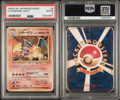 PSA 2 Pokemon Card Game Charizard No Rarity Base Set Old Back #006 1996 ...