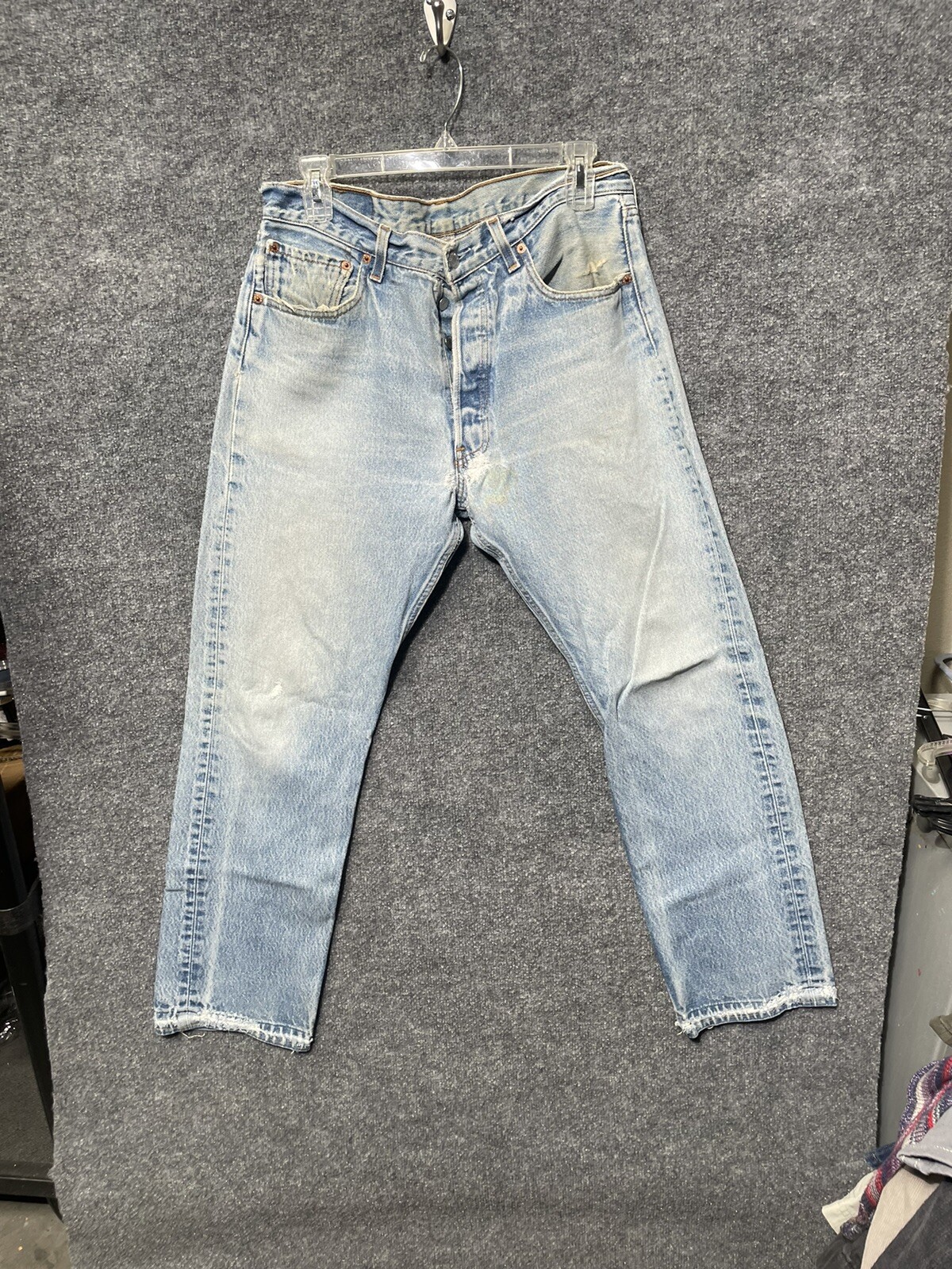 Levi's 501 XX Jeans Men's 34x33 Button Fly Blue Denim - Gem