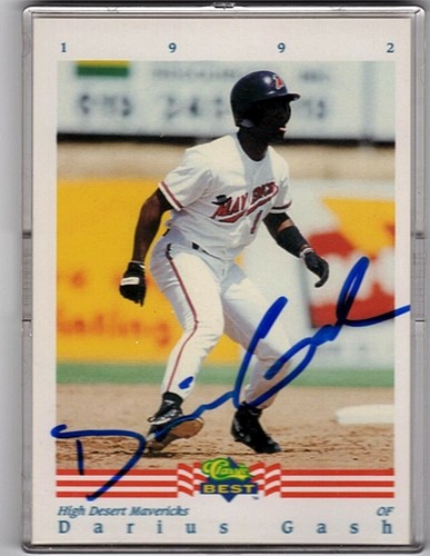 Darius Gash 1992 Classic Best Signed Autograph High Desert Mavericks ...