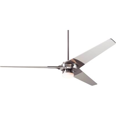 Modern Fan Company Torsion Bright Nickel 62" Ceiling Fan with LED Light ...