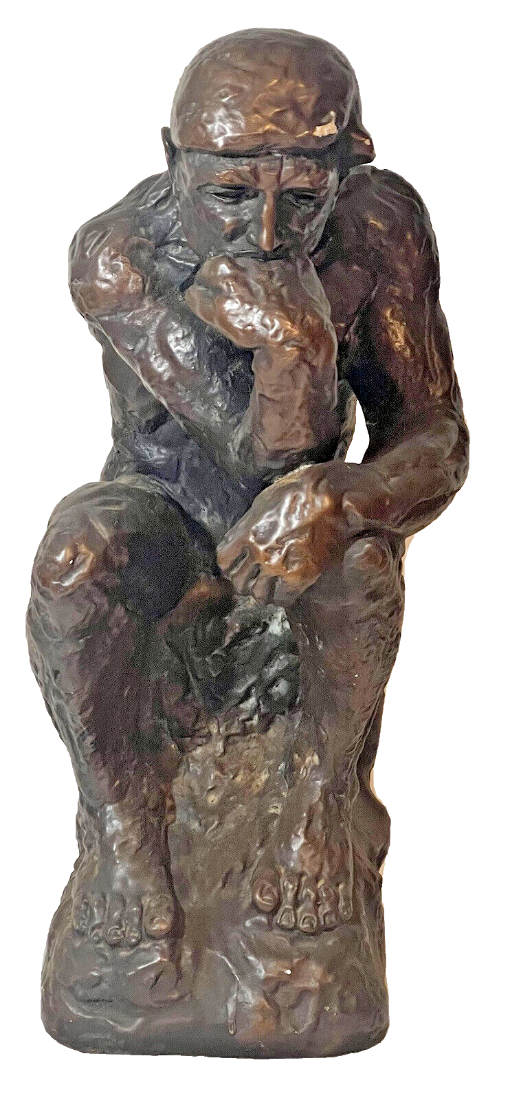 Vintage Marwal Chalkware Sculpture Statue THE THINKER Signed ~ M ...