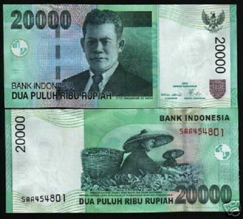 Indonesia 20000 RUPIAH P-144 2004 Tea Garden UNC Indonesian World ...