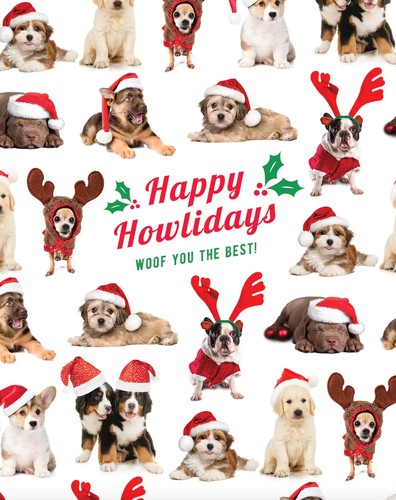 BRIEF INSANITY Pants CHRISTMAS HOLIDAY Happy Howlidays Puppies Lounge ...