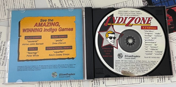 SGI Software IndiZone Games 5.2 Edition and Sofware Silicon Graphics ...