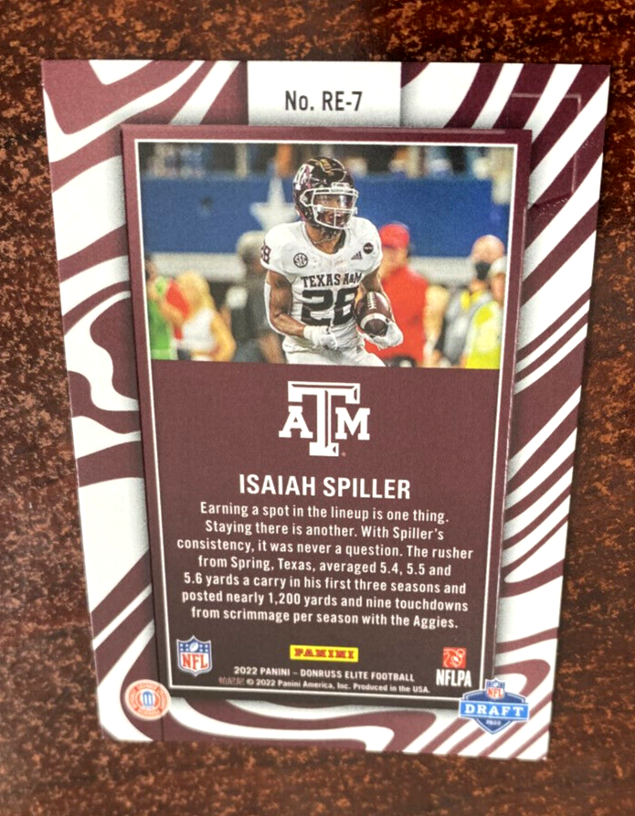 2022 Donruss Elite ISAIAH SPILLER " Rookie Elitist " Rookie Card RC LA ...