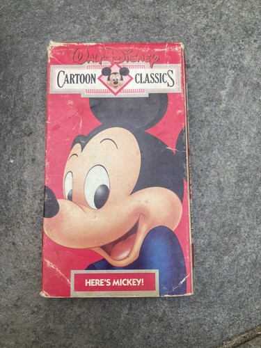 Vintage Walt Disney Cartoon Classics Volume 1 Here's Mickey VHS Video ...