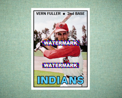 Vern Fuller Cleveland Indians 1967 Style Custom Baseball Art Card | eBay