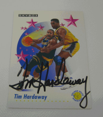 1991-92 SkyBox Basketball #494 Tim Hardaway AUTOGRAPH | eBay