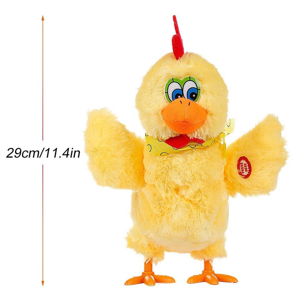 AOSUYOU Easter Chicken Animal Toy Doll Laying Egg Electric Crazy Plush ...