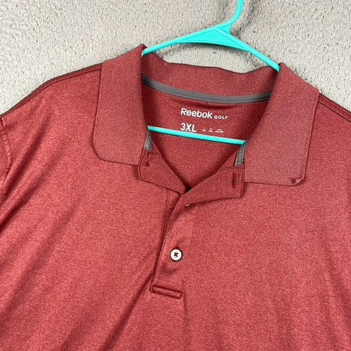 Reebok Golf Polo Shirt Men's 3XL Red Performance Outdoors Sports Tennis ...