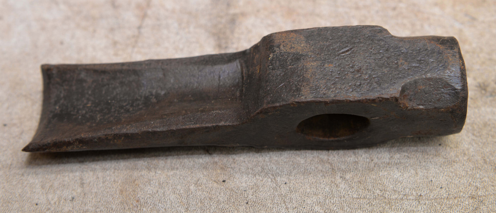 Blacksmith forged totem canoe cutting adze hammer head axe head ...