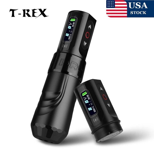 T-Rex Cordless Tattoo Machine Gun 2 Replaceable Battery Rotating ...