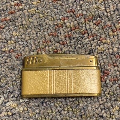 Collector’s Vintage Pereline Gold Tone Textured Sleek Cigarette Lighter ...